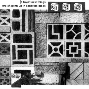 Decorative concrete block offered privacy & light for mid-century ...