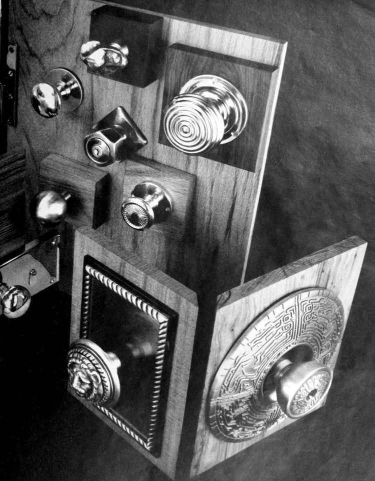 Mid-century modern door knobs (and other bold hardware) with a space ...