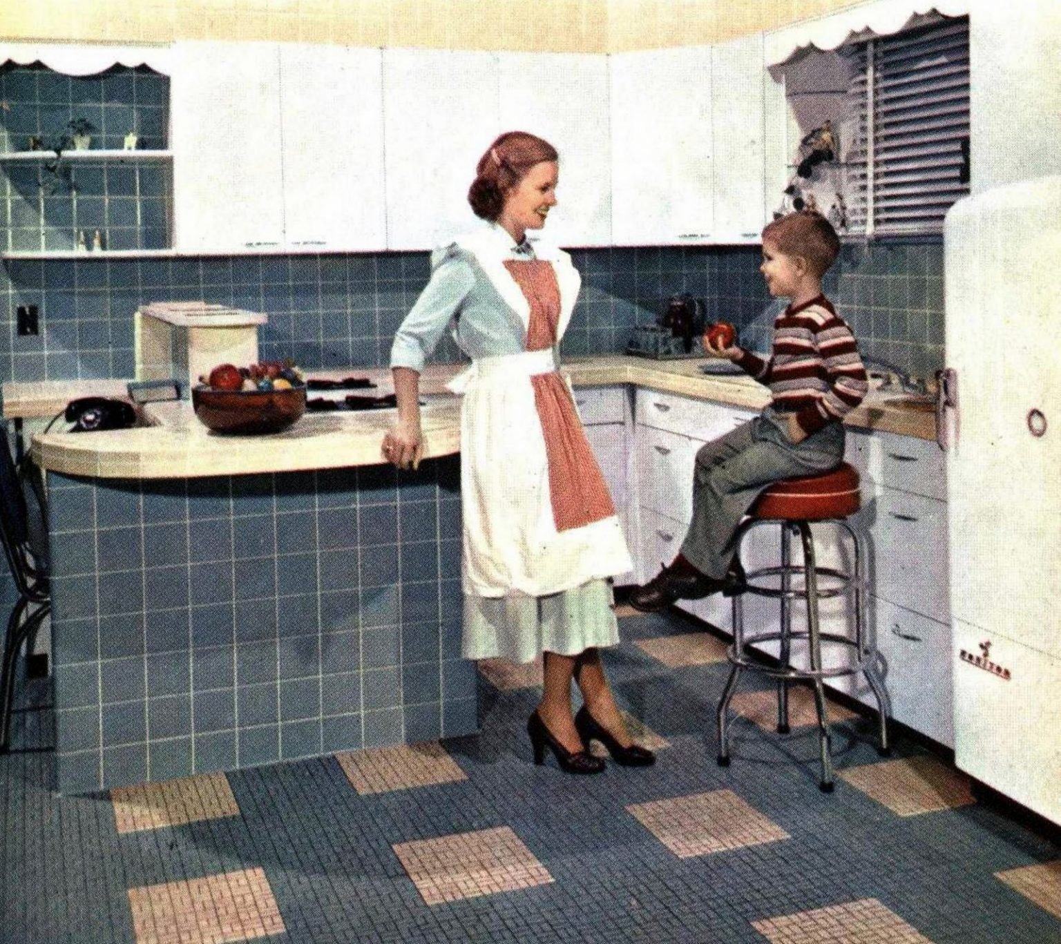 31 vintage 1950s kitchen tile design ideas - Click Americana