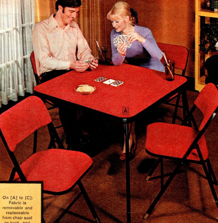 See the vintage card tables & folding furniture almost everyone used to ...