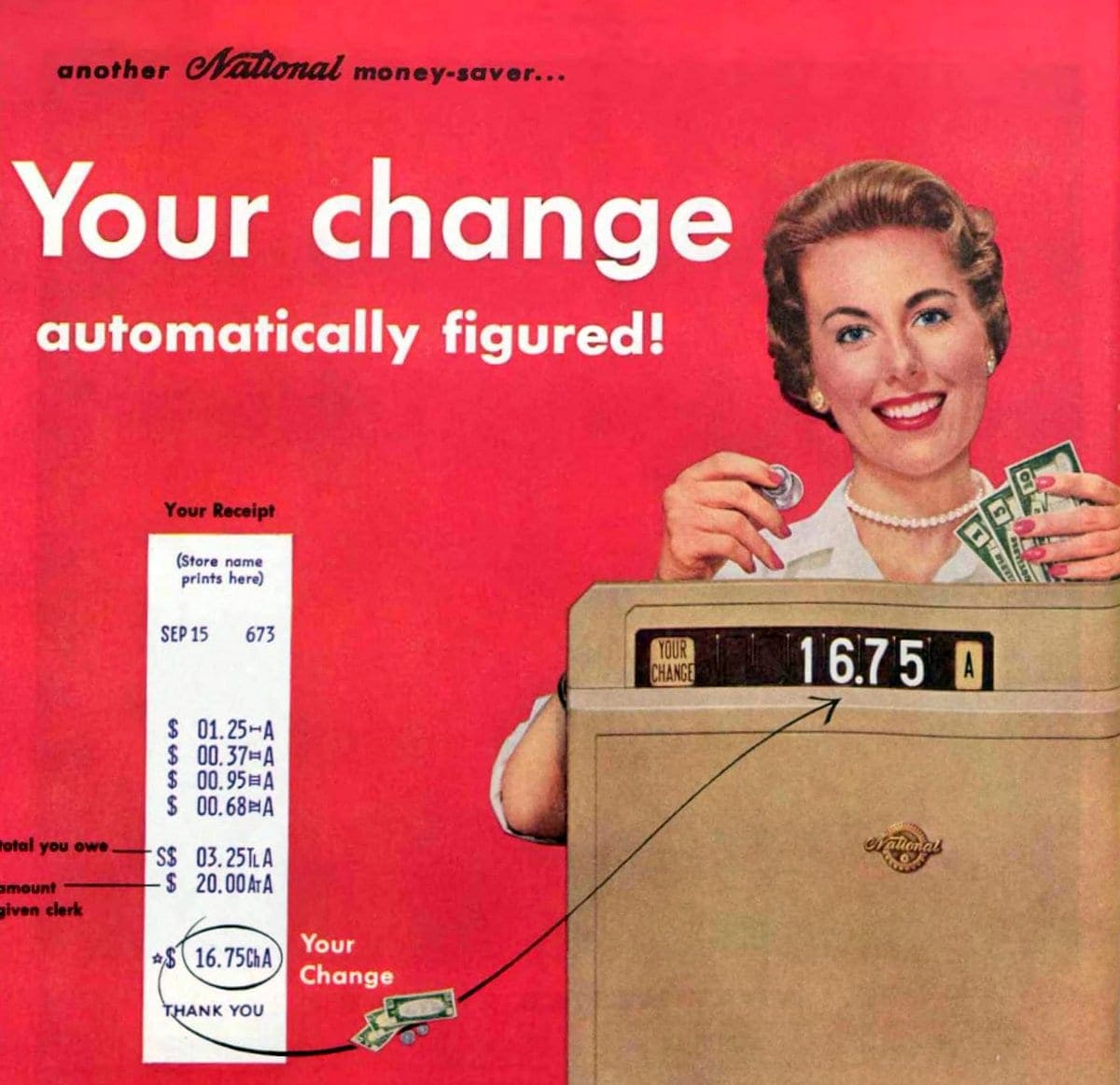 Retro cash registers amazed people by figuring out exact change! (1950s ...
