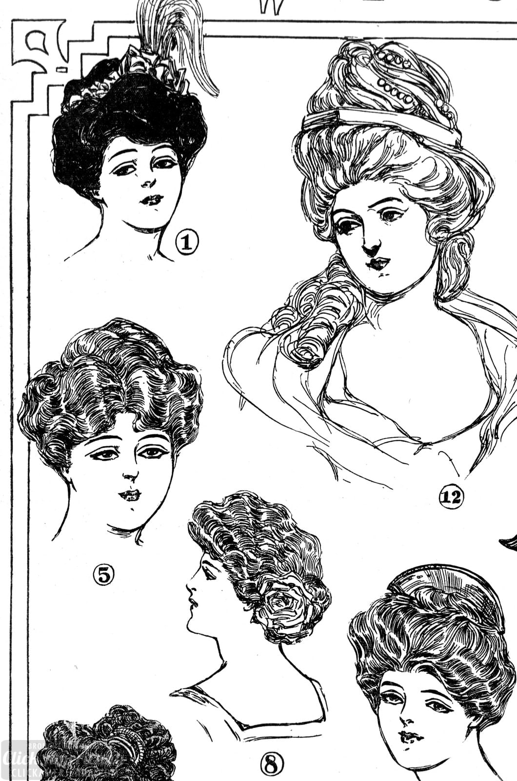 How to create vintage hairstyles: The ornate hairdos from 1906 - Click ...