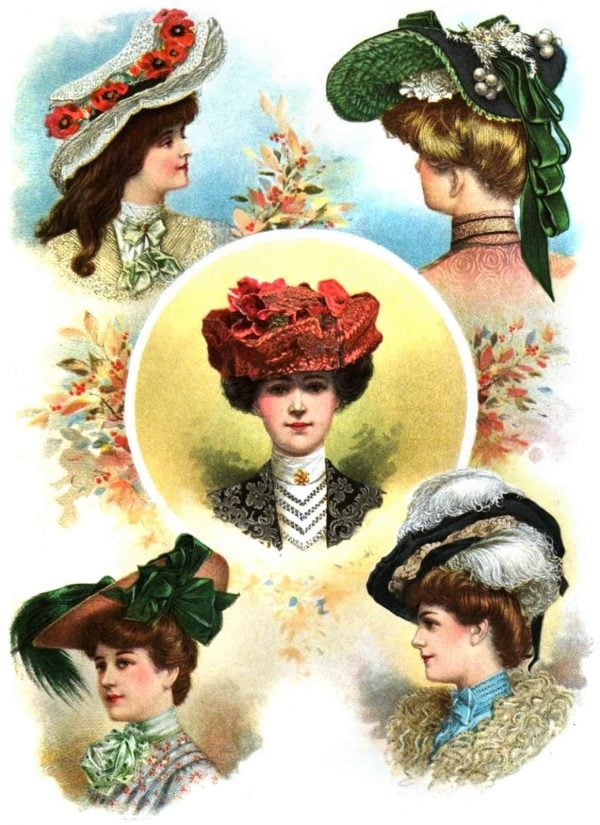 Vintage hats from the 1900s: What fashionable women were wearing at the ...