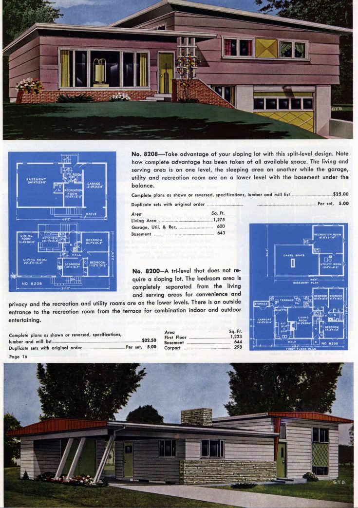 See 125 vintage ’60s home plans used to design & build millions of mid ...