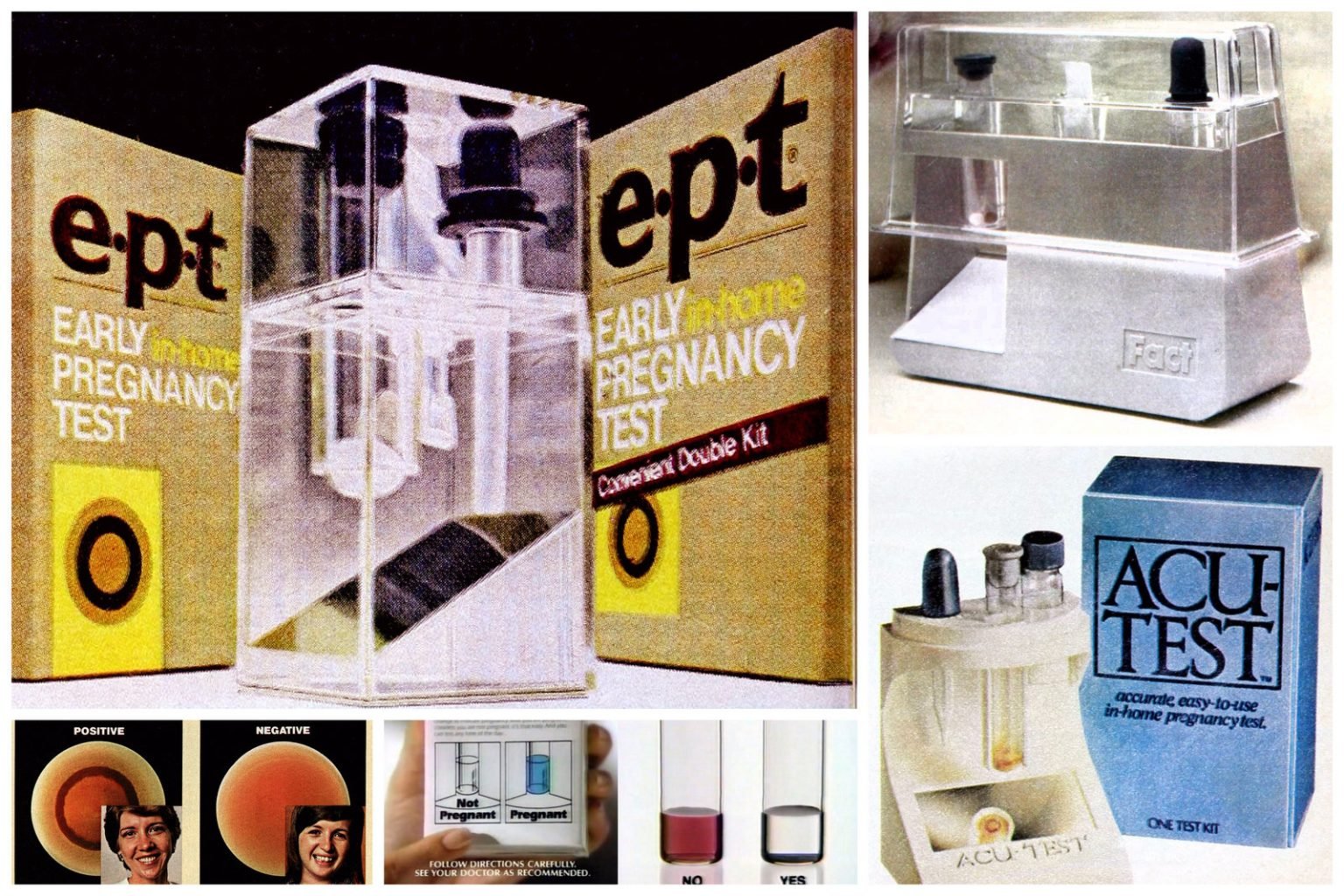 These vintage home pregnancy test kits used test tubes & had a two-hour ...