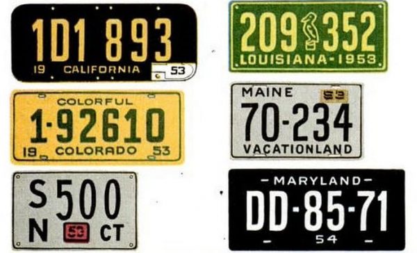 Over 200 vintage license plates from every state show off decades of ...