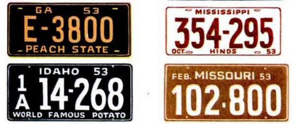Over 200 vintage license plates from every state show off decades of ...