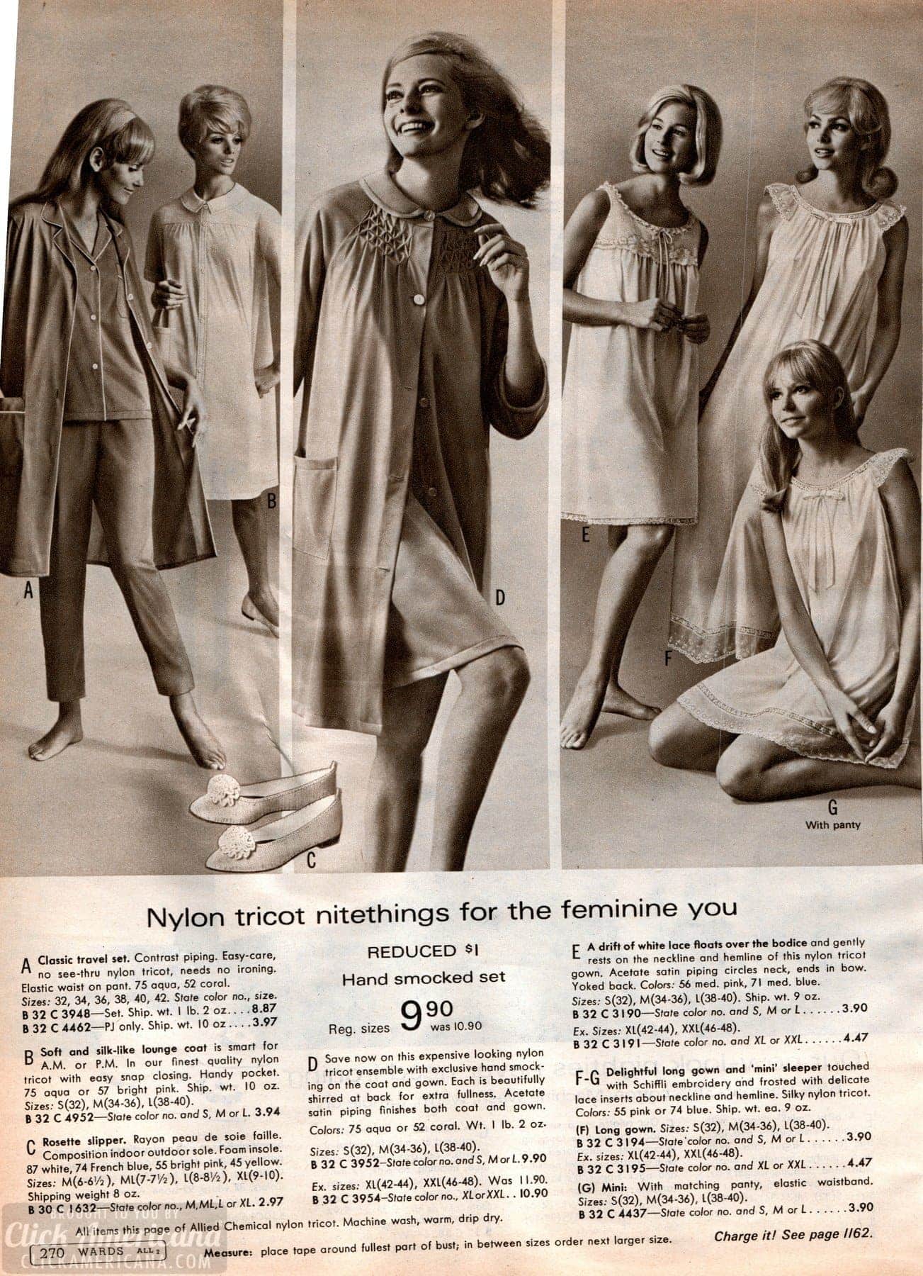 These adorable 1960s nightgowns & pajamas were sweet, demure... and ...
