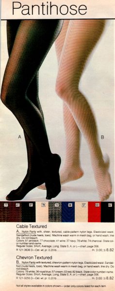 Vintage 80s tights, pantyhose & nylons came in lots of awesome colors & textures - Click Americana