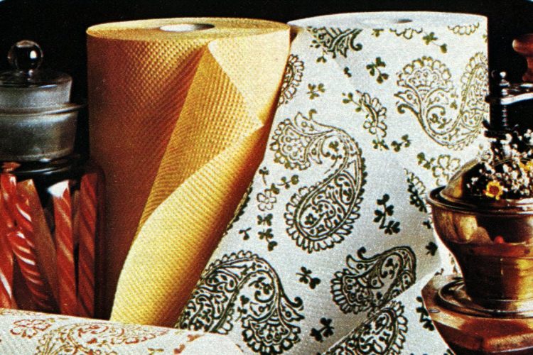 Vintage paper towels from the '70s: Plain, patterned & paisley designs ...