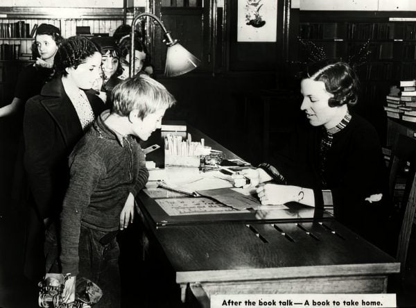 Vintage library checkout cards and due date slips: How a simple system ...