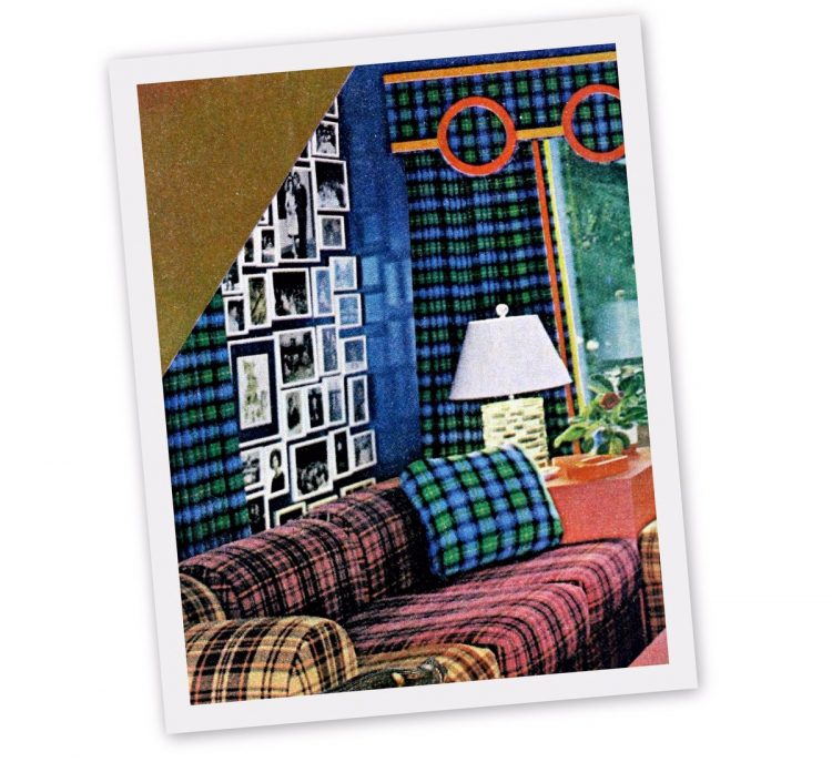 This colorful plaid-filled family room checked all the boxes - Click ...