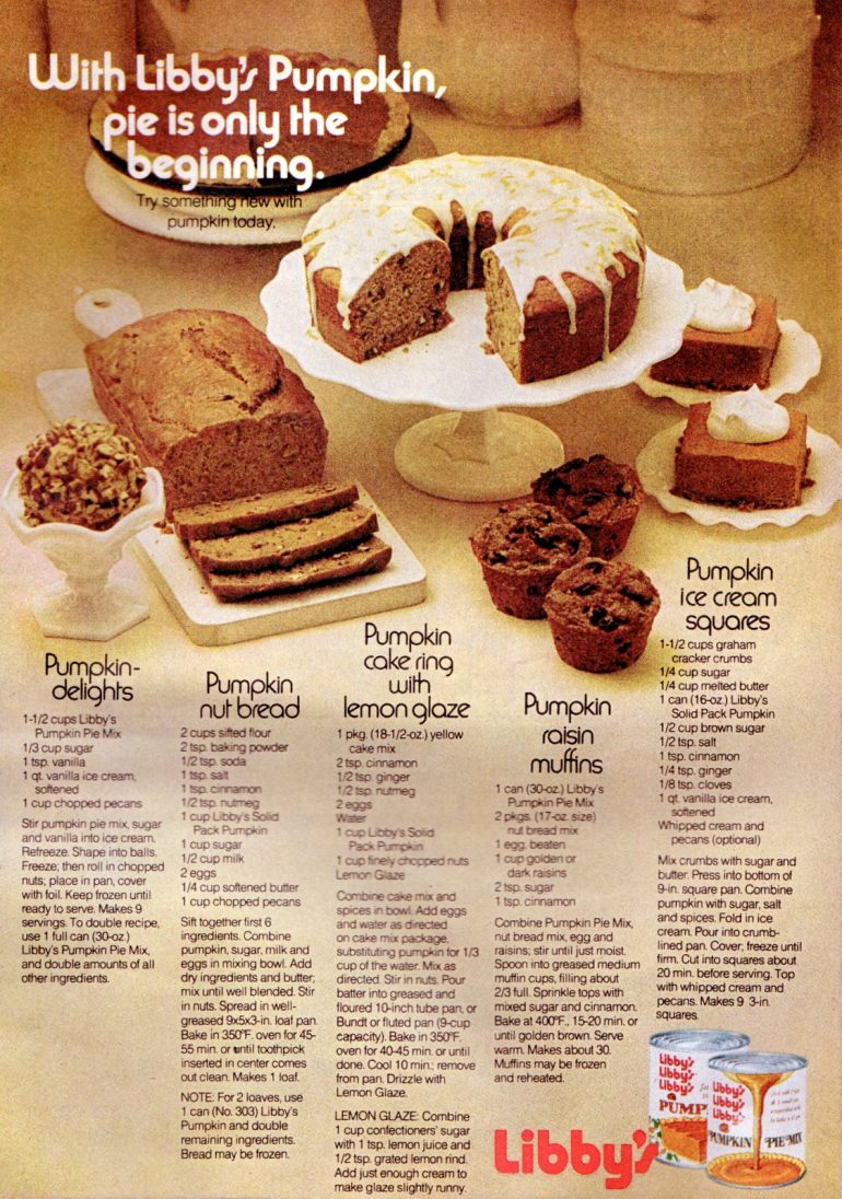 Delicious & different: 5 vintage Libby's pumpkin recipes that go beyond ...