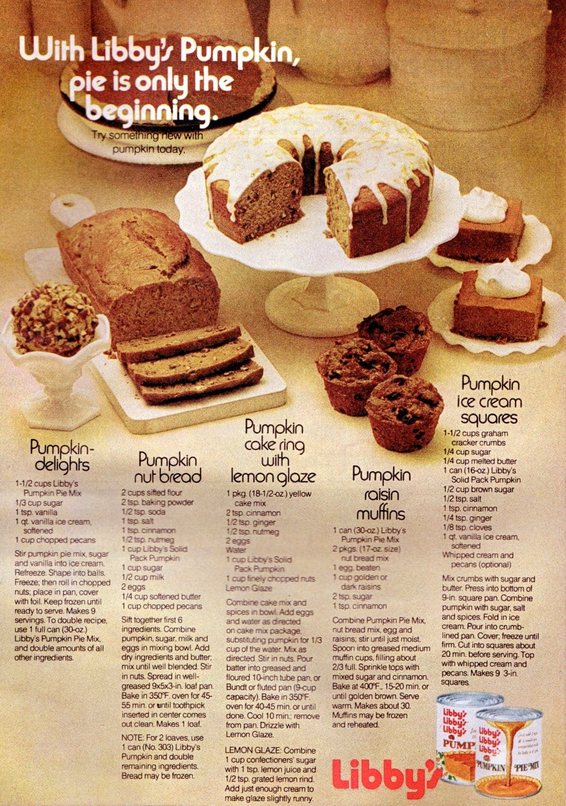 Delicious & different: 5 vintage Libby's pumpkin recipes that go beyond ...