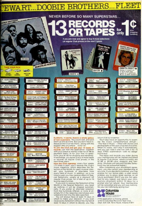 How Columbia House & other mail-order record clubs sold vinyl albums ...