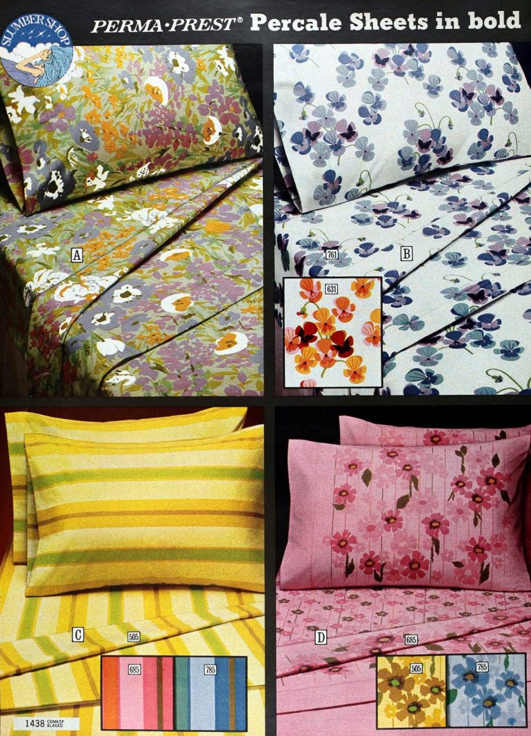 Retro 1970s sheet sets with bright & bold colors and bonus flower power ...
