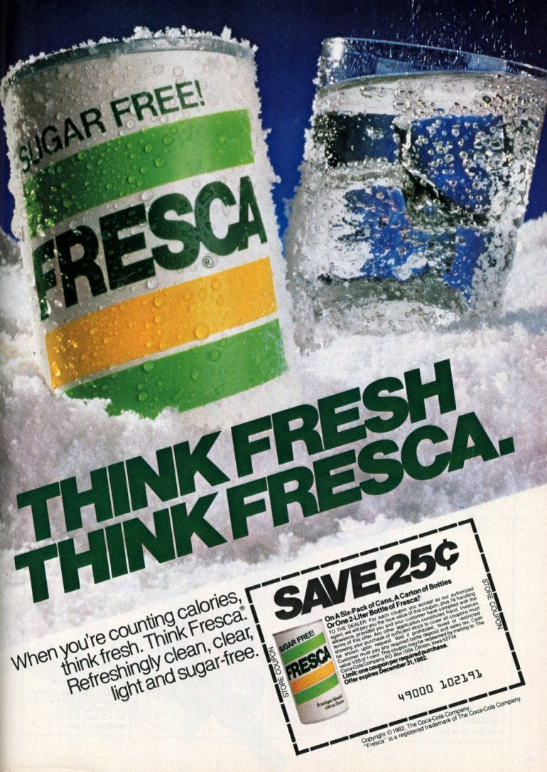 Pop culture: Vintage diet sodas from the '80s, like Dr Pepper, Sprite, Diet Coke & Fresca ...