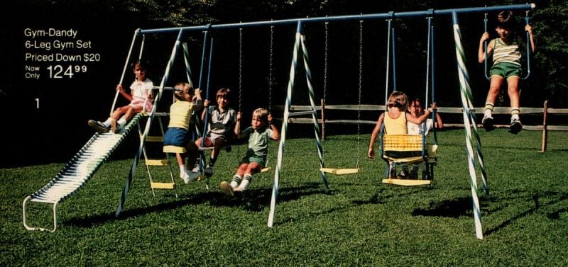 Check out these 36 vintage metal swing sets that offered backyard fun ...