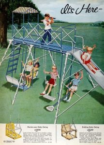 Check out these 36 vintage metal swing sets that offered backyard fun ...