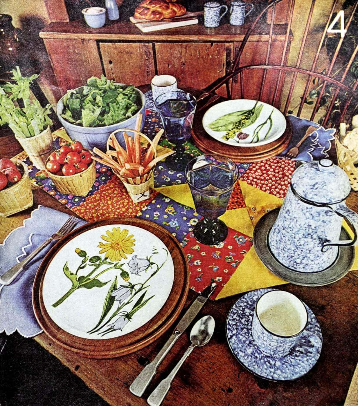 112+ beautiful vintage 70s table setting ideas - Click Americana