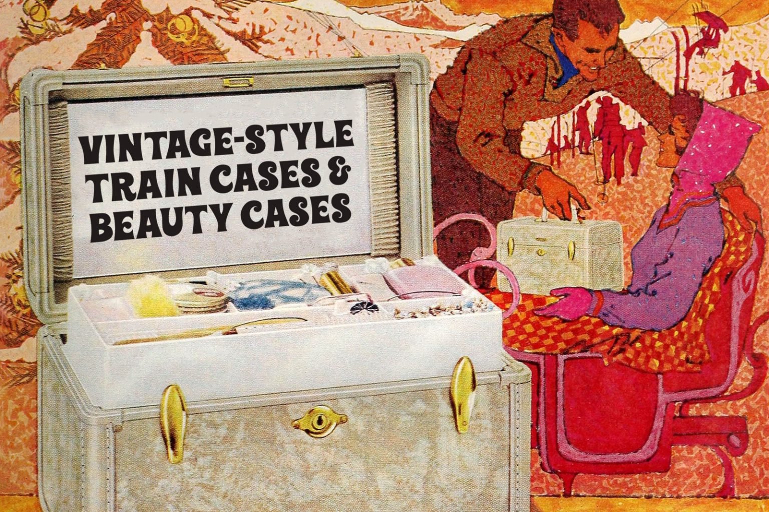 Vintage beauty cases & train cases: See luggage with fold-out trays ...