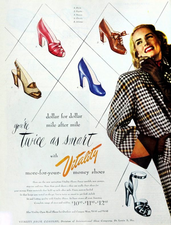 Gorgeous women's shoes from the 1940s: See stylish high-heeled vintage ...