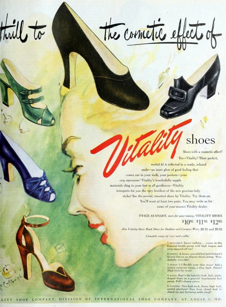 Gorgeous women's shoes from the 1940s: See stylish high-heeled vintage ...