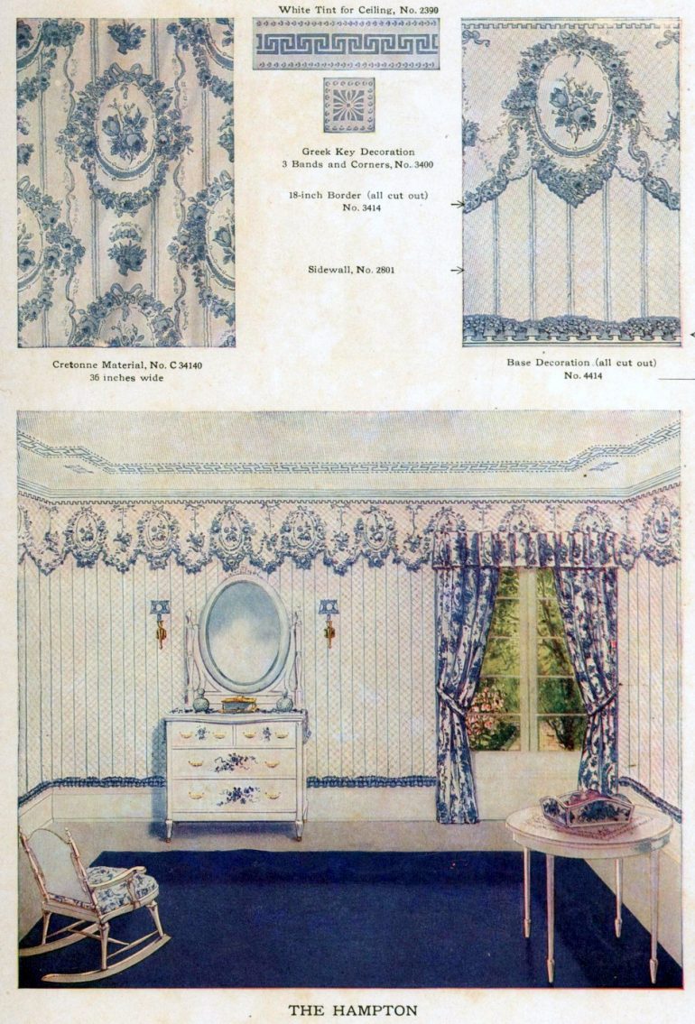 Vintage home wall decor from the 1910s, with 40 different room examples ...