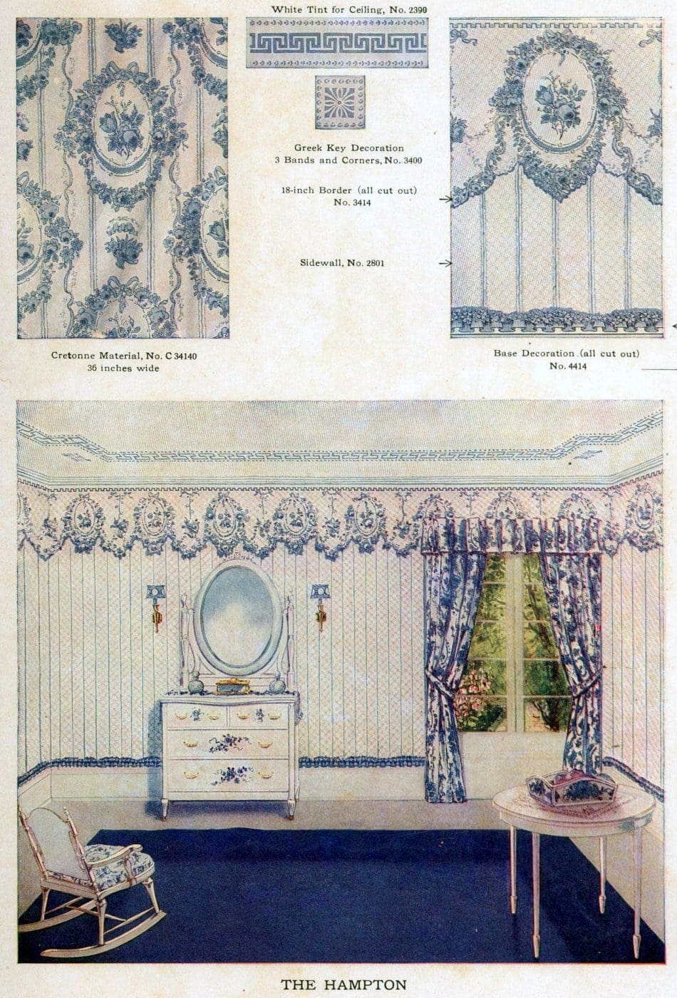 Vintage home wall decor from the 1910s, with 40 different room examples ...