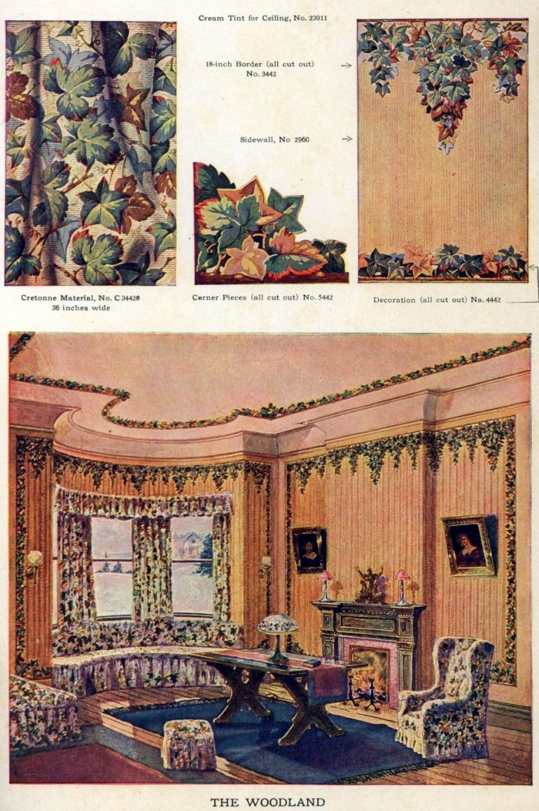 Vintage home wall decor from the 1910s, with 40 different room examples ...