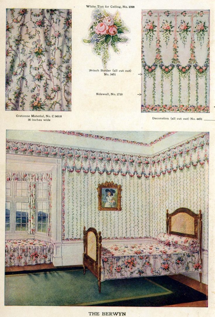 Vintage home wall decor from the 1910s, with 40 different room examples ...