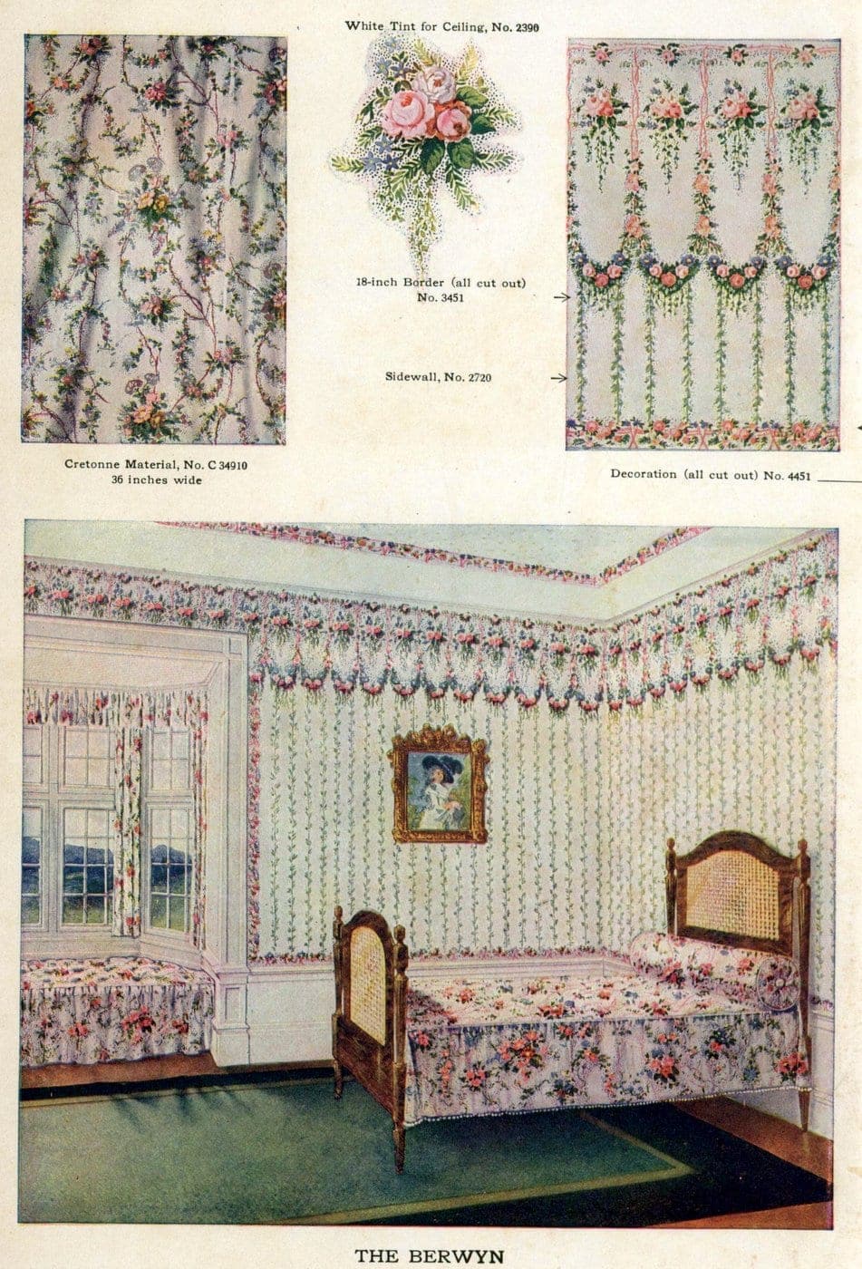 Vintage home wall decor from the 1910s, with 40 different room examples ...