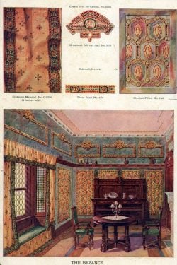 Vintage home wall decor from the 1910s, with 40 different room examples ...