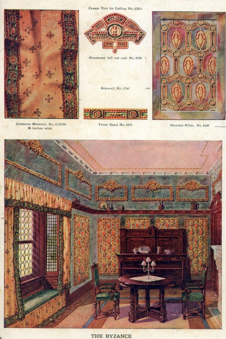 Vintage home wall decor from the 1910s, with 40 different room examples ...