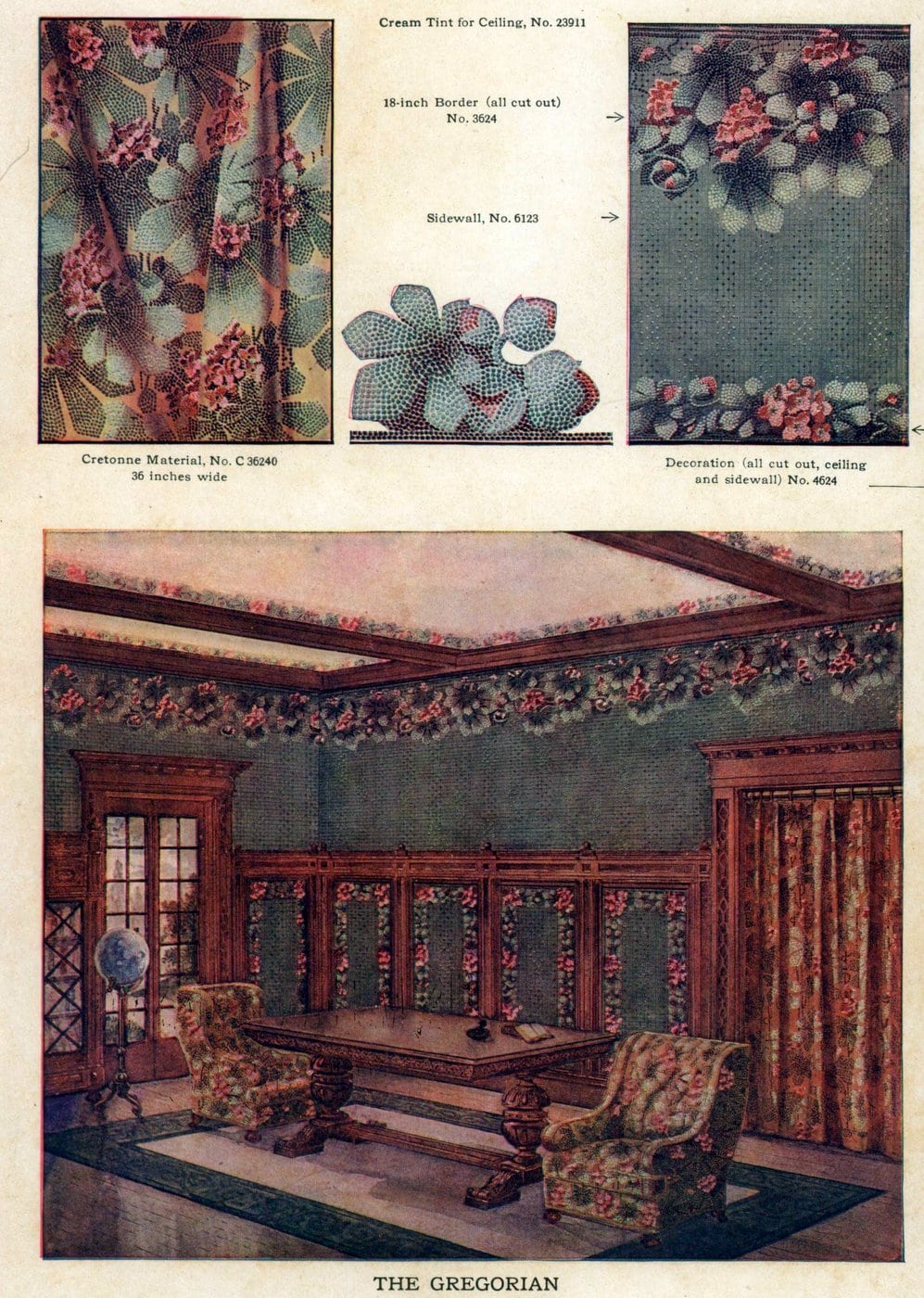 Vintage home wall decor from the 1910s, with 40 different room examples ...