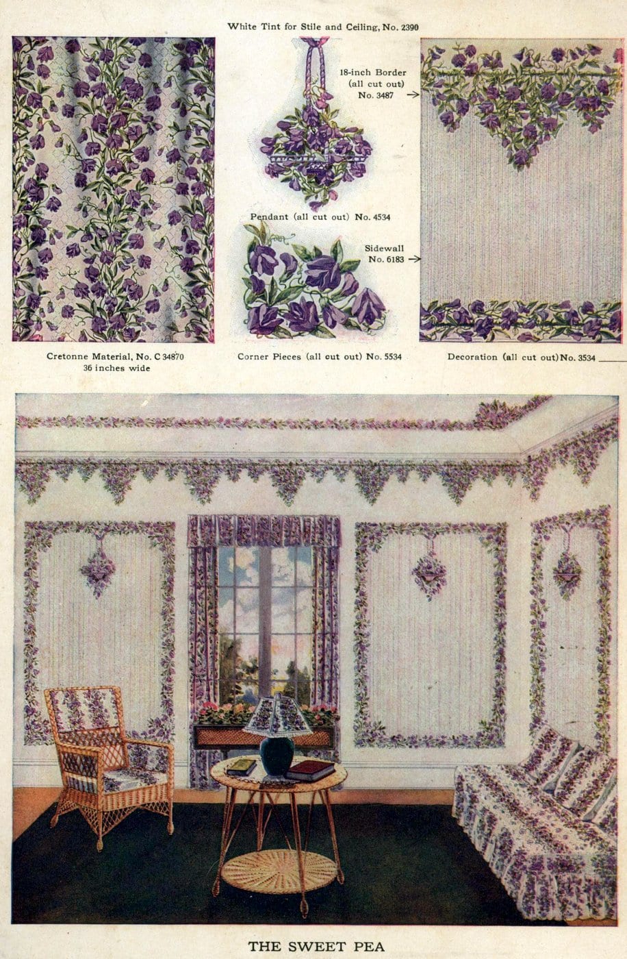 Vintage home wall decor from the 1910s, with 40 different room examples ...