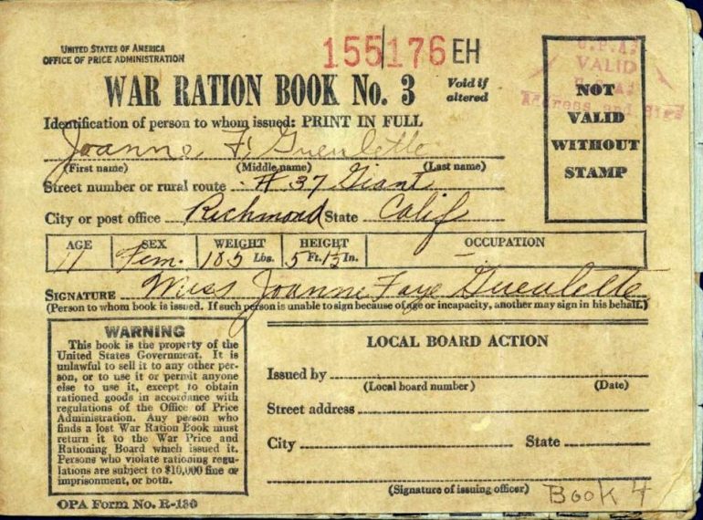 Rationing during WW2: See war ration books, ration stamps, gas stamps ...
