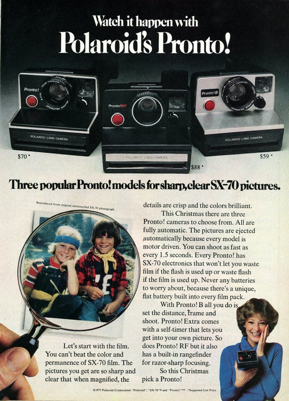 Vintage instant cameras from Polaroid & Kodak: OneStep, Pronto ...