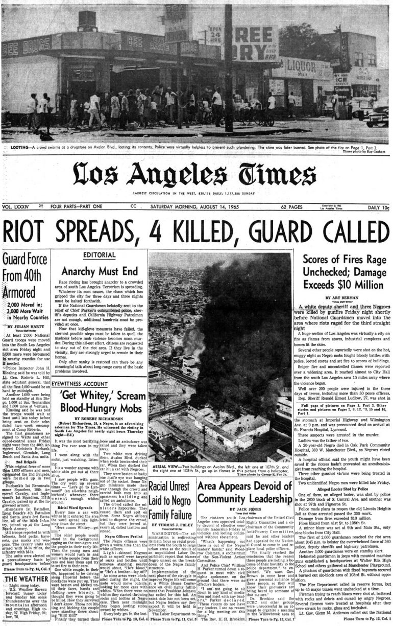 Remembering the Watts Riots: Look back at the first reports from the ...