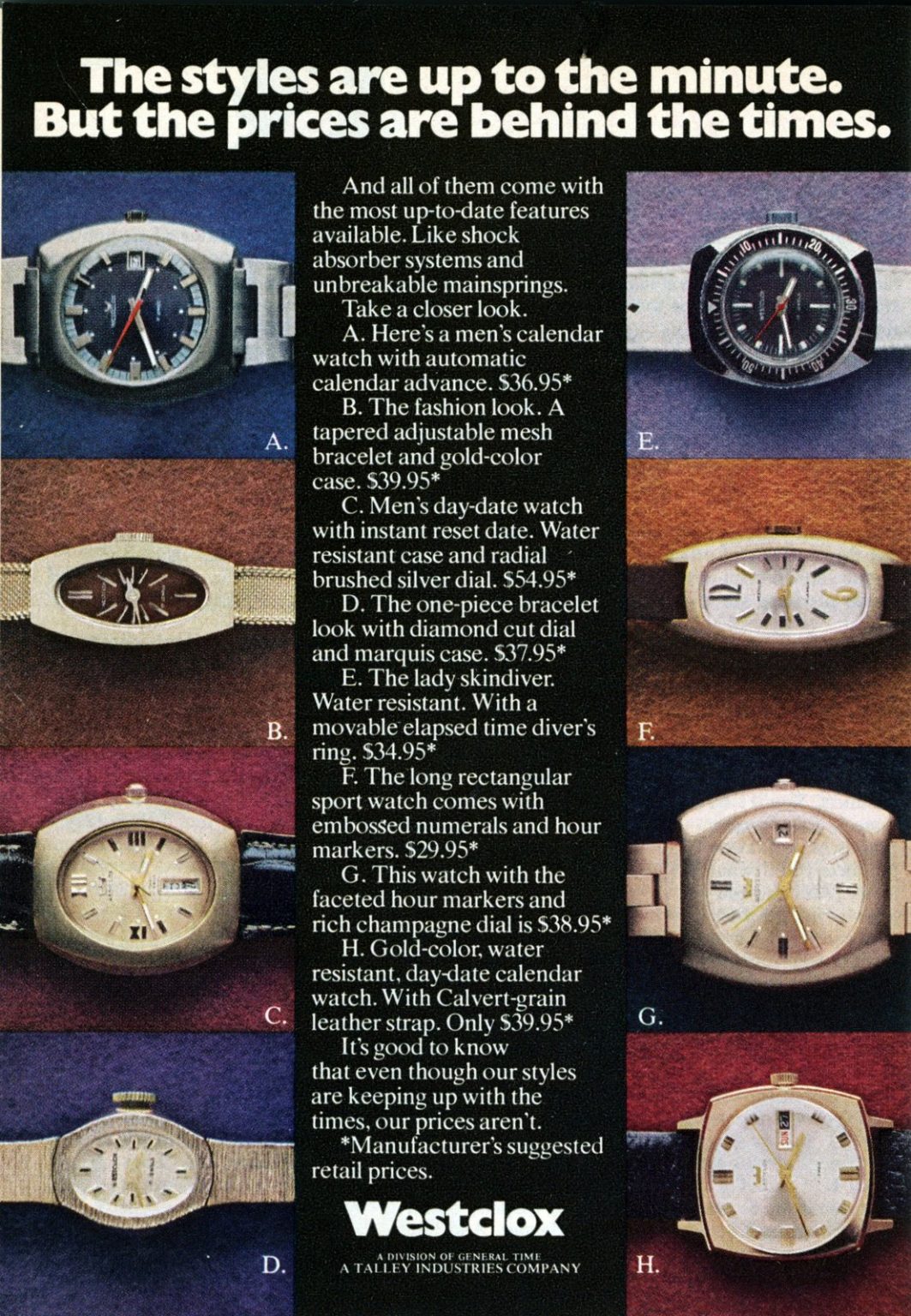 Vintage 1970s watches for men, women & kids in up-to-the minute styles ...