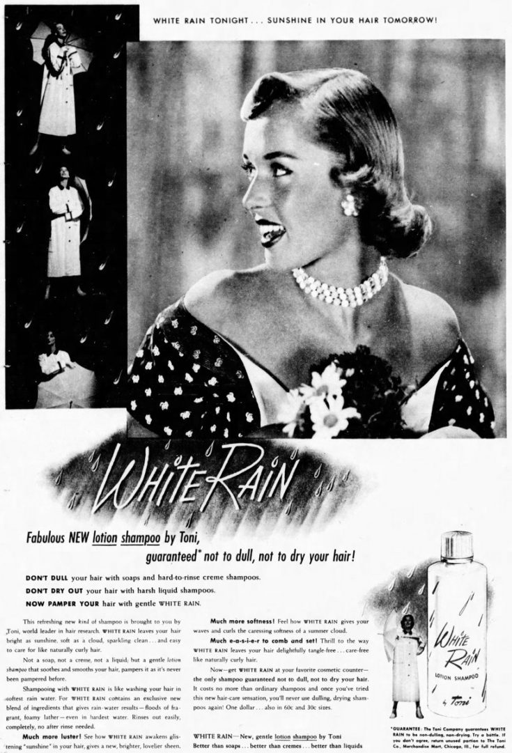 Here's a retro White Rain shampoo commercial so gosh darn sincere ...