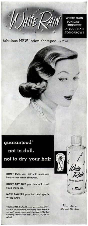 Here's a retro White Rain shampoo commercial so gosh darn sincere ...