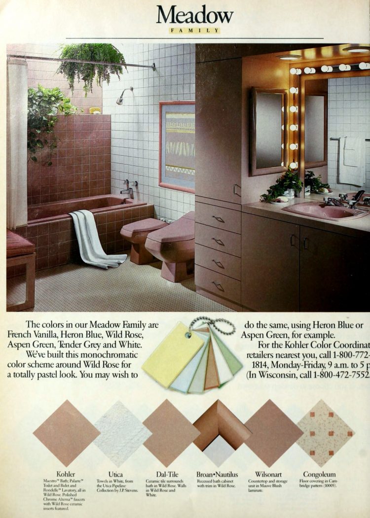 See 1980s bathroom decor & color schemes for that real retro look ...