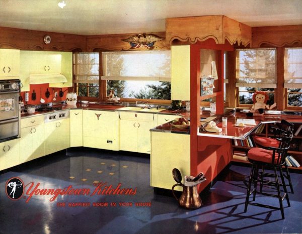 33 retro yellow kitchens that defined midcentury style in the most ...