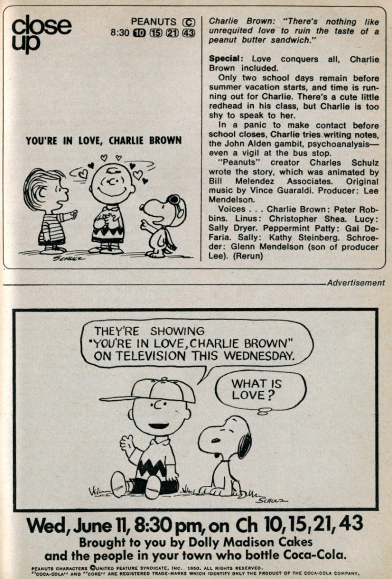You're in Love, Charlie Brown: See the Peanuts TV special from the '60s ...