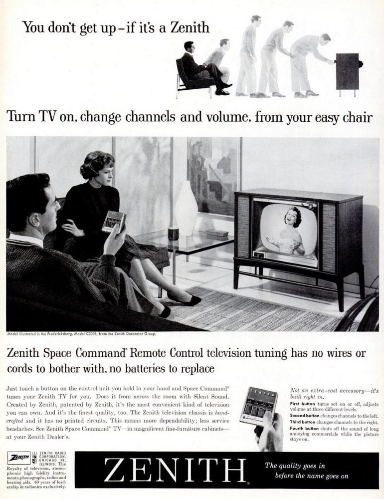 Vintage Zenith 'Space Command' TV remote controls from the '50s & '60s - Click Americana