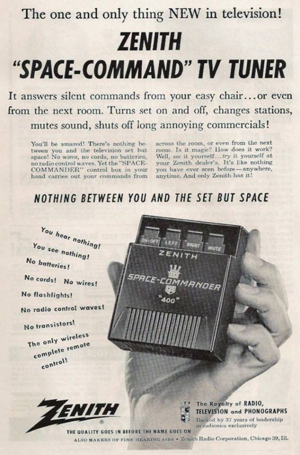 Vintage Zenith 'Space Command' TV remote controls from the '50s & '60s ...
