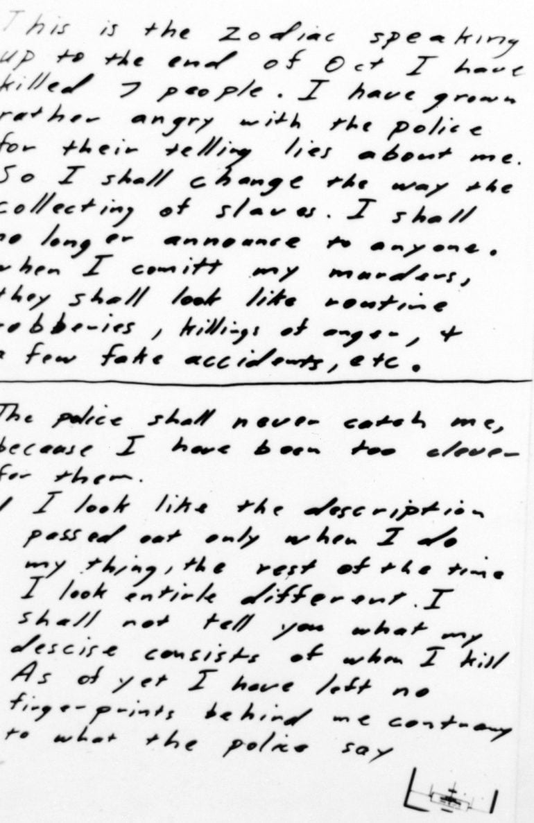 These Zodiac Killer letters & creepy cipher hints have frustrated the ...
