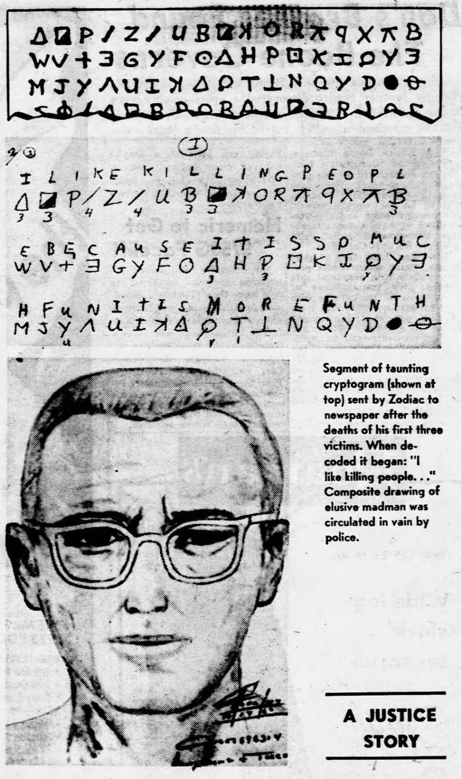 These Zodiac Killer letters & creepy cipher hints have frustrated the ...