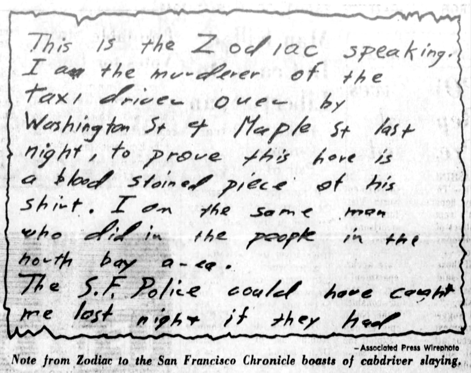 These Zodiac Killer letters & creepy cipher hints have frustrated the ...